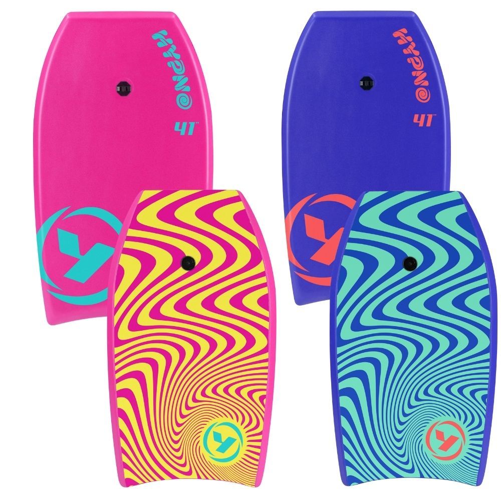Yello 41" Slick Zig Zag Bodyboard (Blue) | Newquay Camping